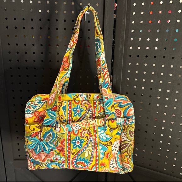 Vera Bradley | Bags | Vera Bradley Yellow Caroline Satchel In Provincal ...